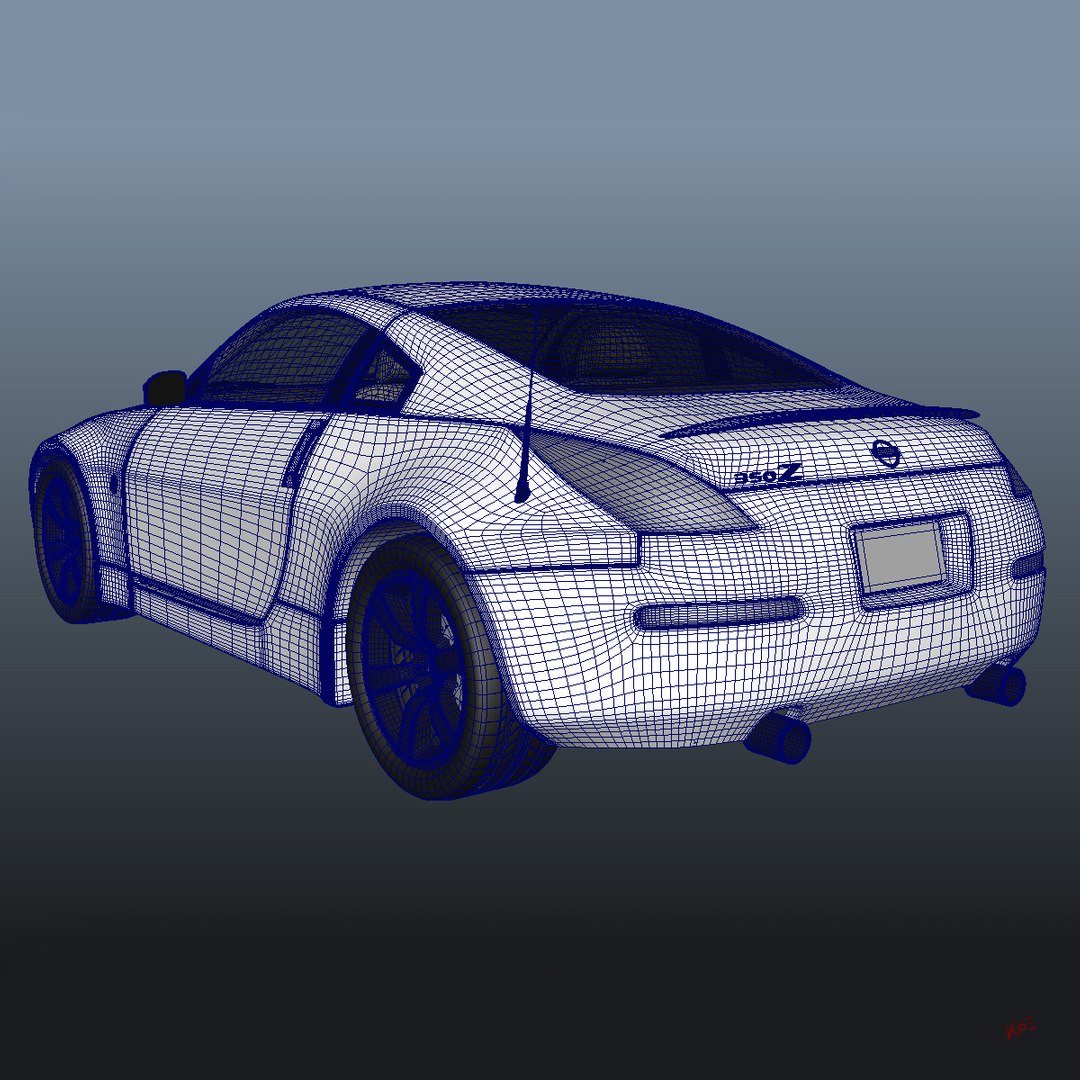 Obj Highpoly Nissan 350z Car Interiors