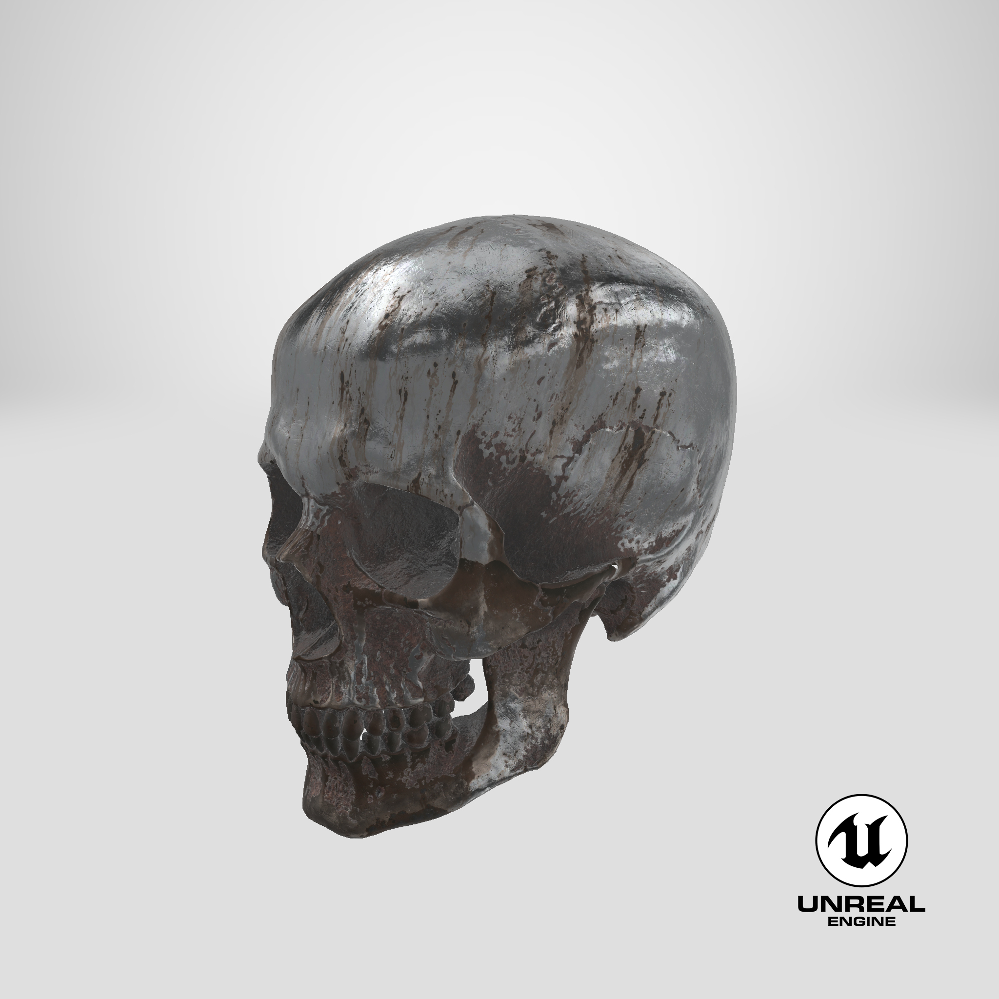 Human Skull Sci-fi Rusty A 3D model - TurboSquid 1987462
