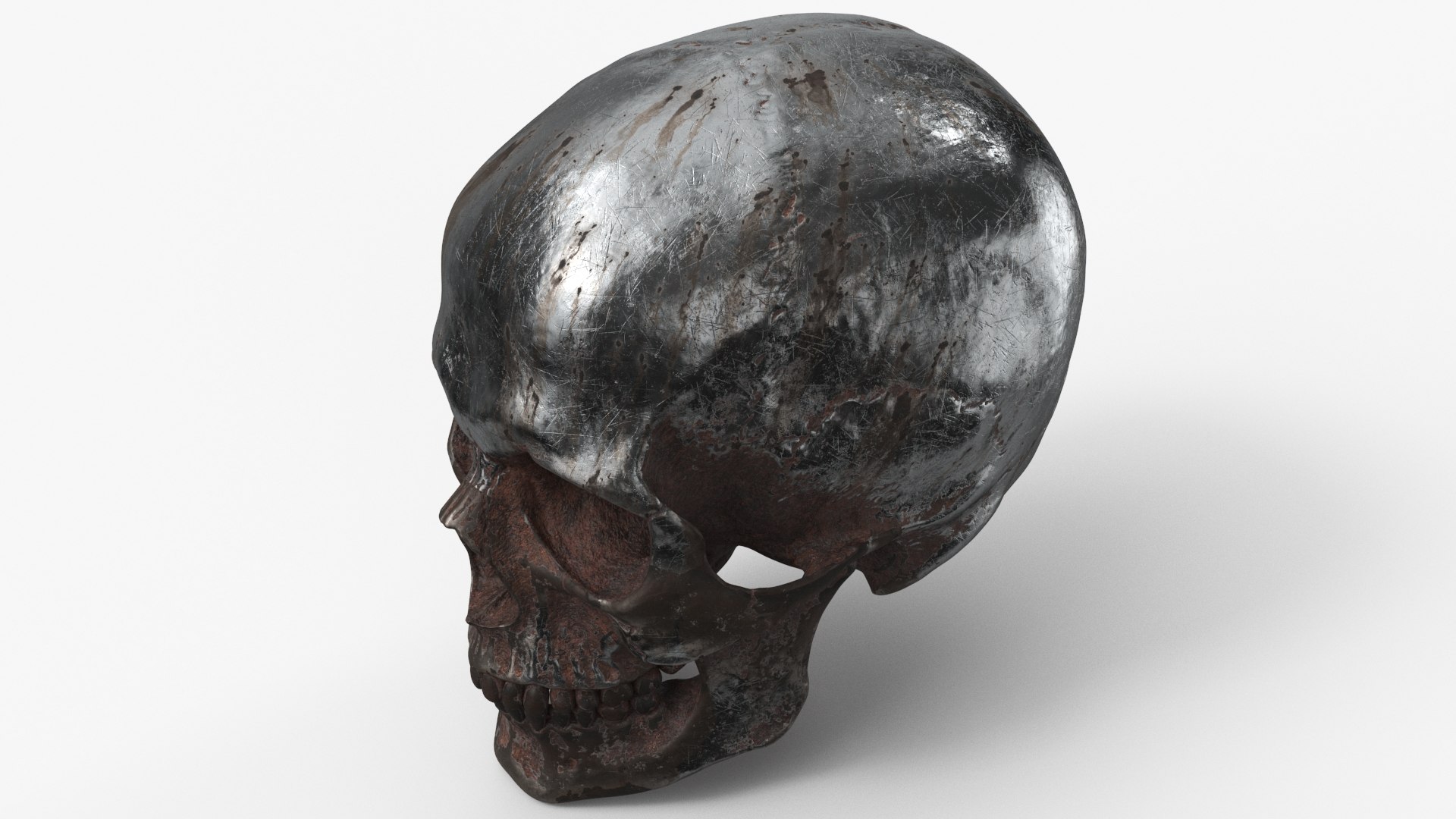 Human Skull Sci-fi Rusty A 3D Model - TurboSquid 1987462