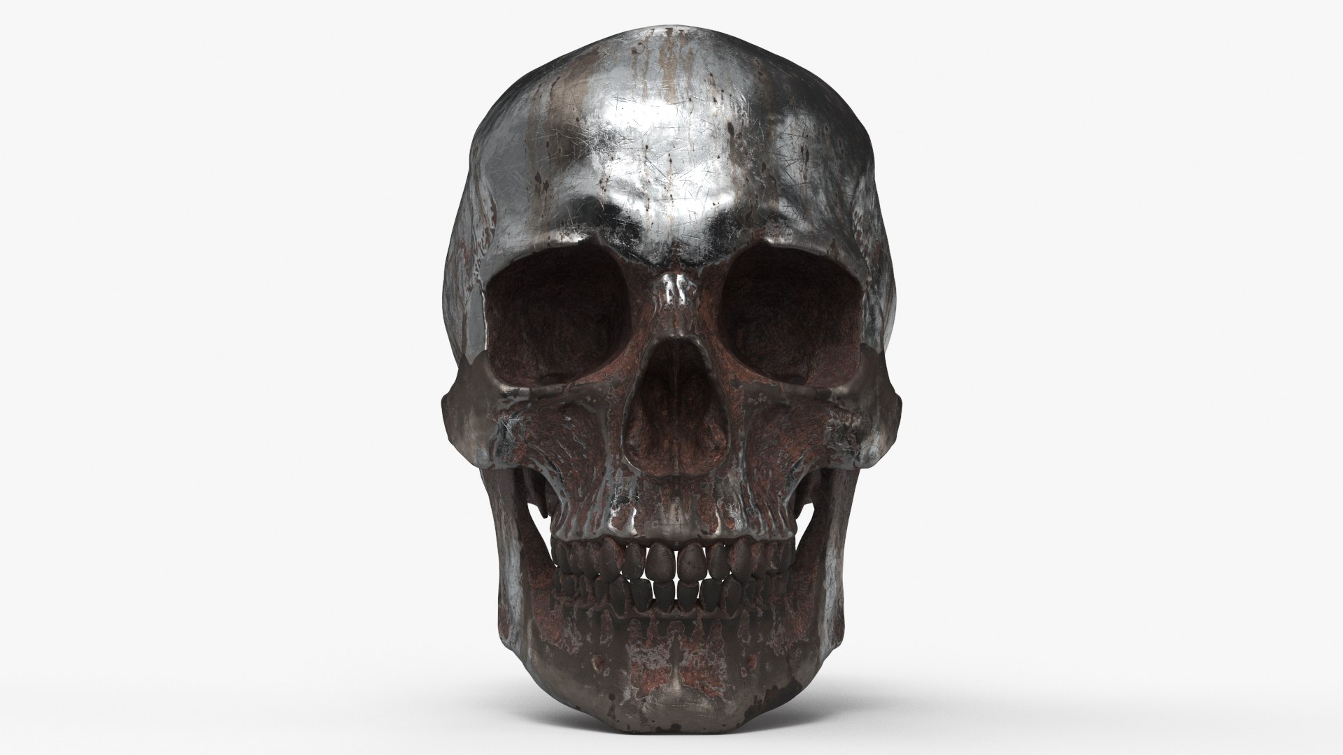 Human Skull Sci-fi Rusty A 3D Model - TurboSquid 1987462