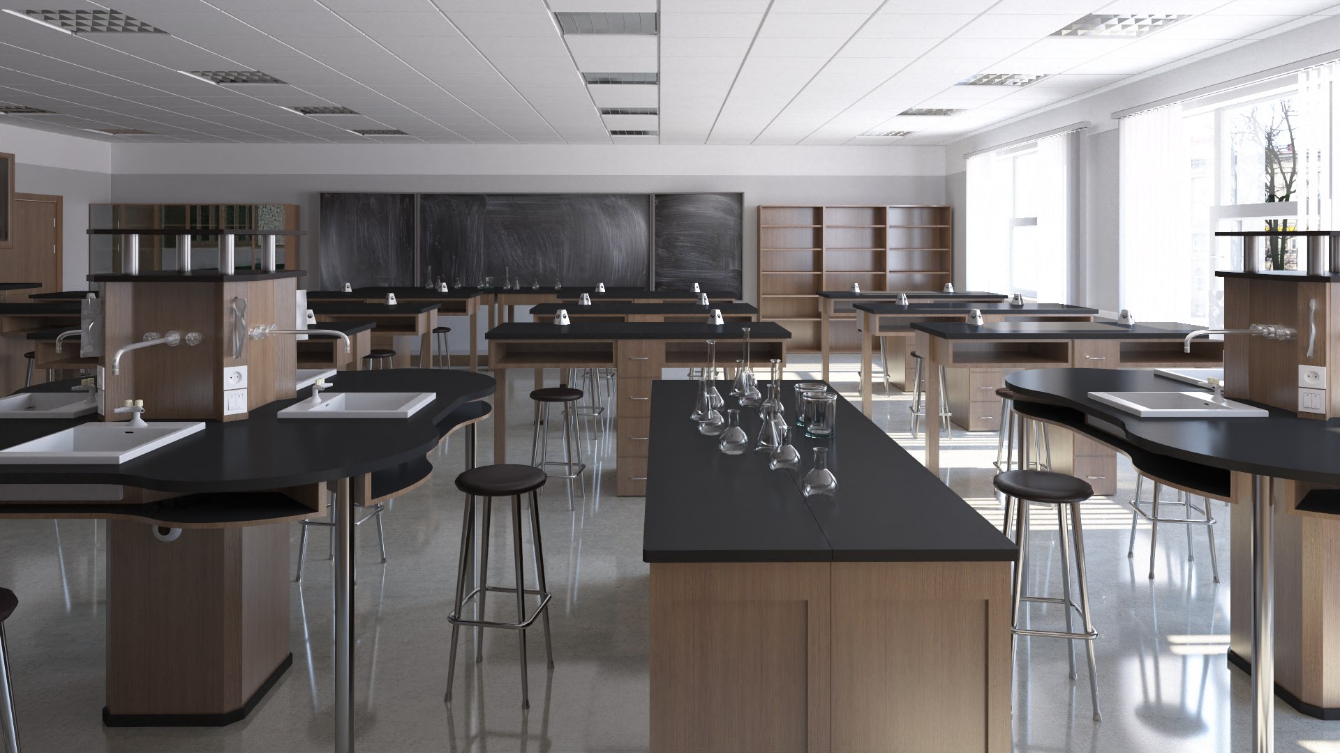 Scientific Laboratory Classroom 1 3D Model - TurboSquid 2009810