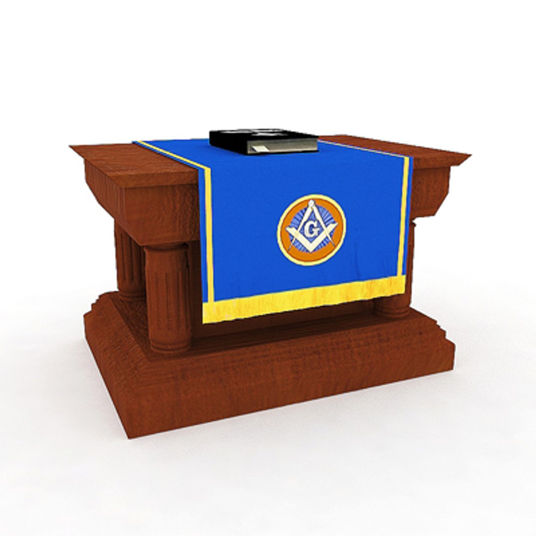 3d Model Masonic Altar Bible
