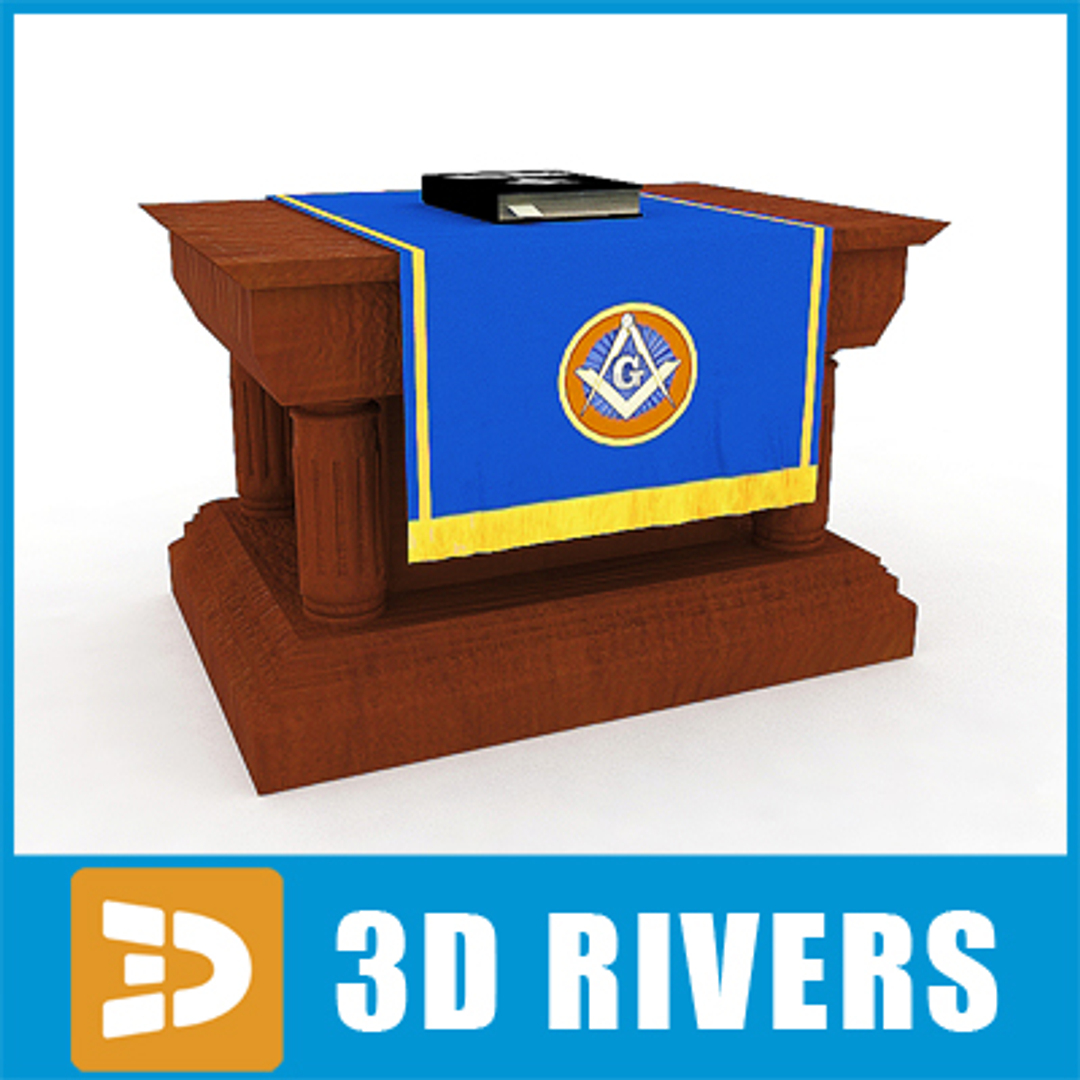 3d model masonic altar bible