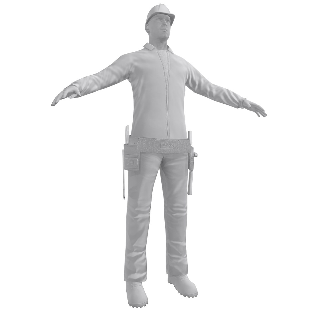 worker man 3d max