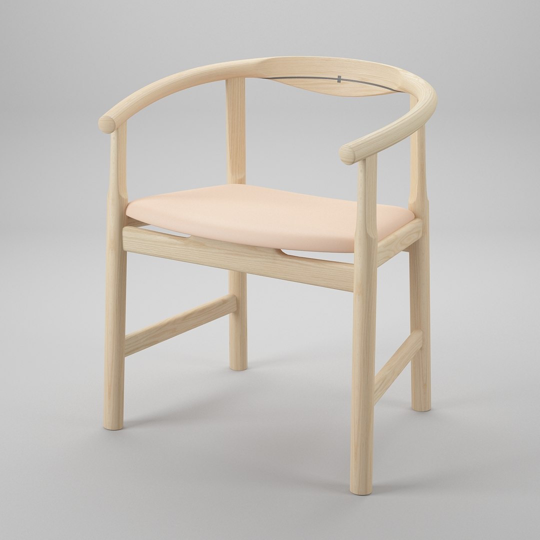 3d Model Wegner Pp203 Chair Hans J