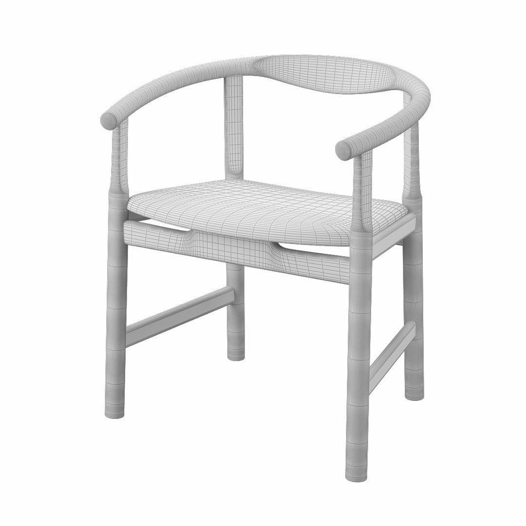 3d Model Wegner Pp203 Chair Hans J