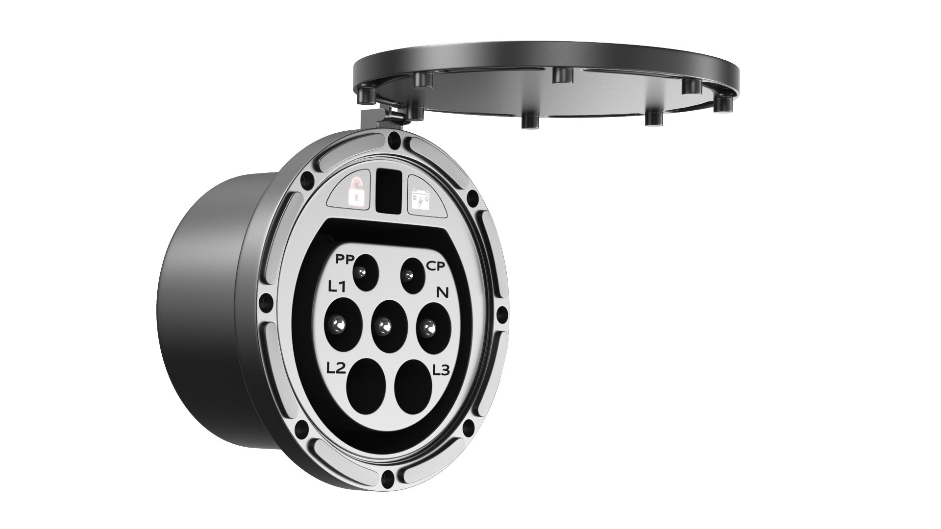 3D model Detailed Electric Charge Socket - TurboSquid 2019706