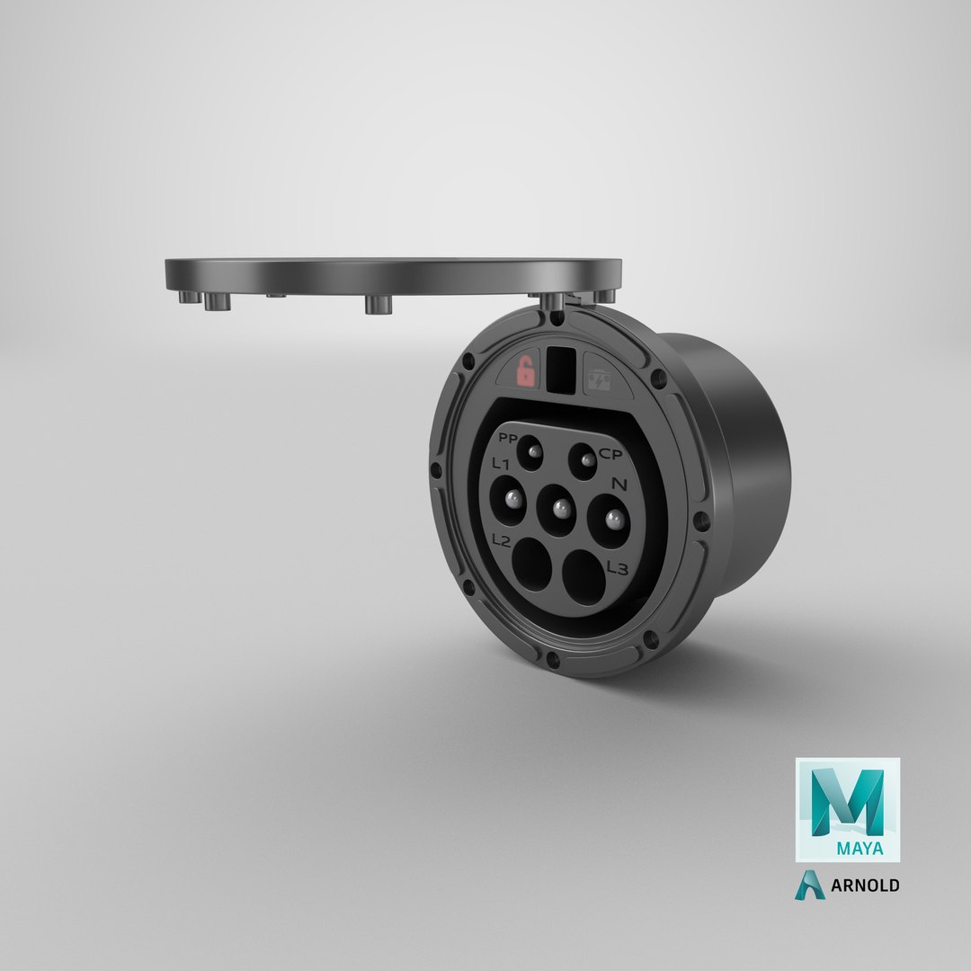 3D model Detailed Electric Charge Socket - TurboSquid 2019706