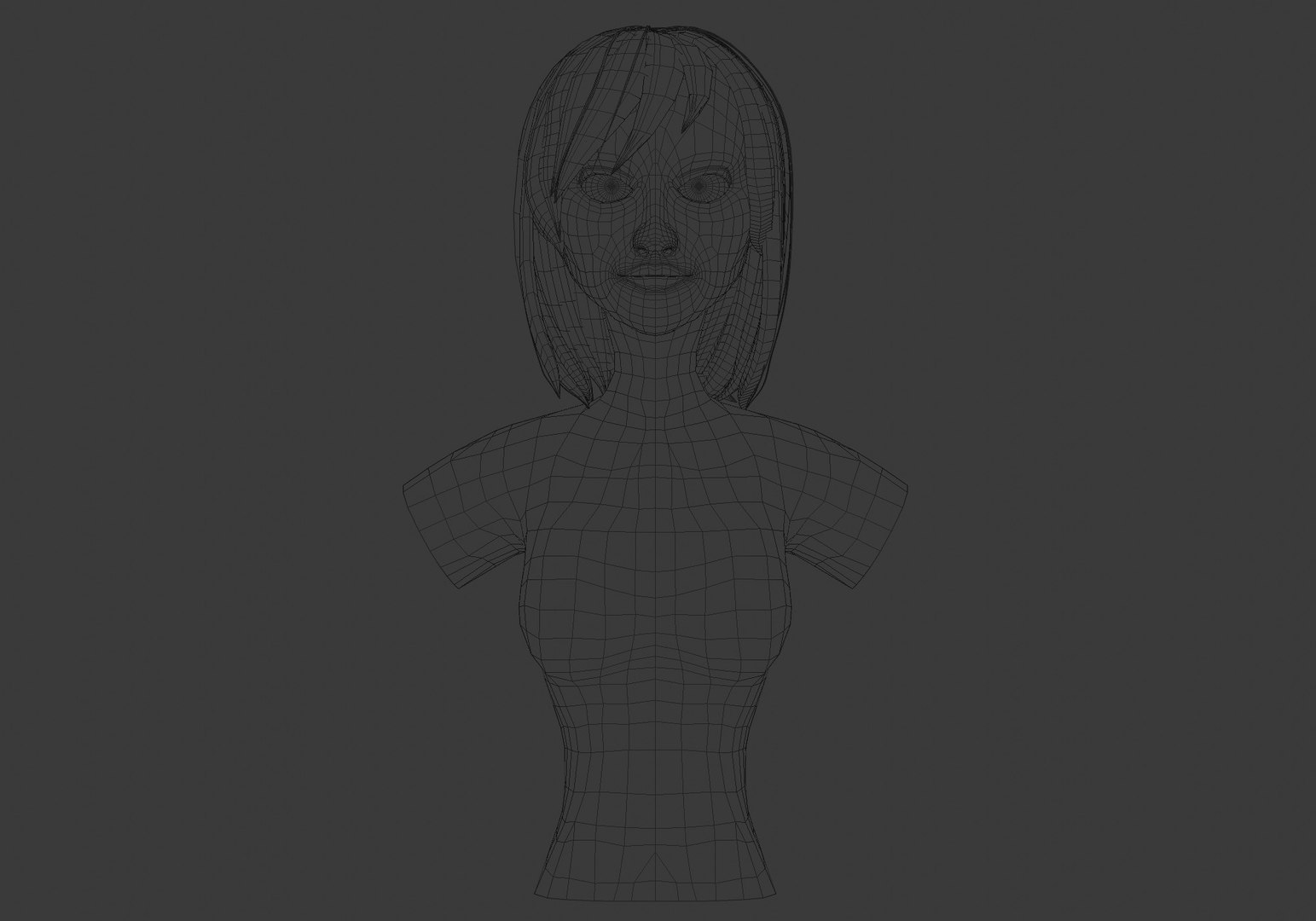 Female Classic Hairstyle 3D Model - TurboSquid 1932565