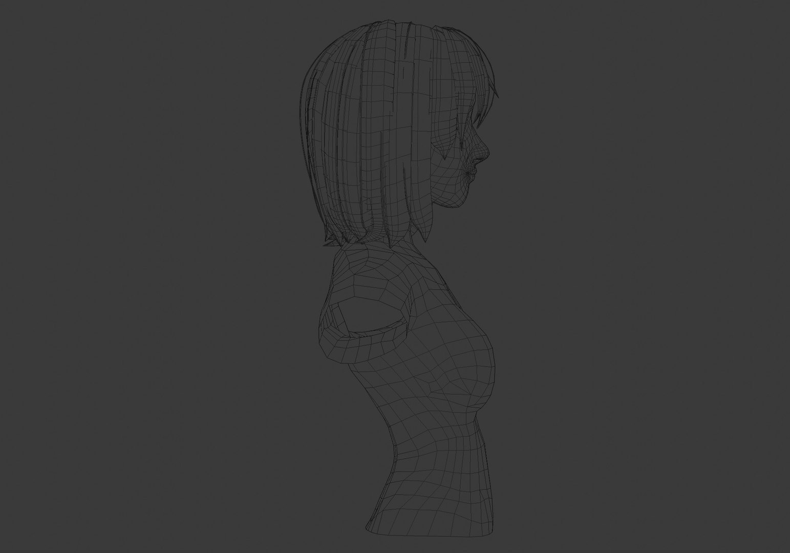 Female Classic Hairstyle 3D Model - TurboSquid 1932565