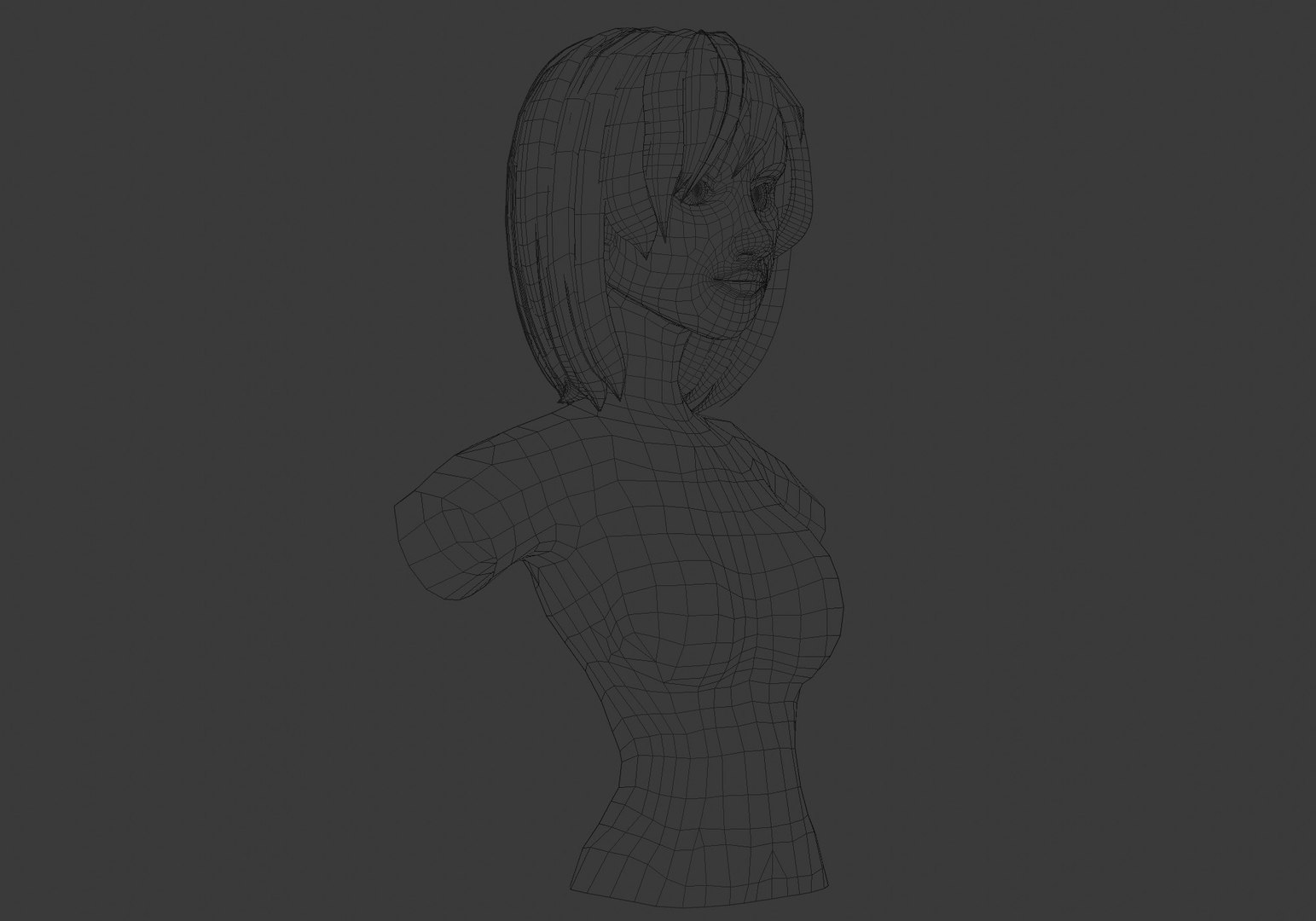 Female Classic Hairstyle 3D Model - TurboSquid 1932565