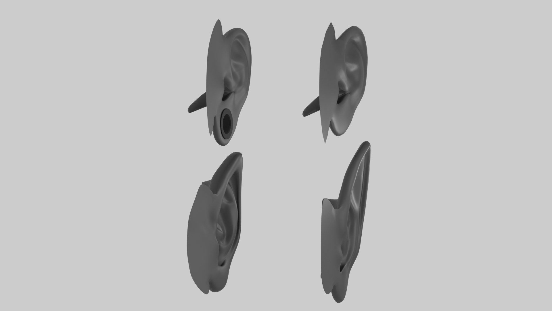 Ears Collection Low Poly 3D - TurboSquid 2240585