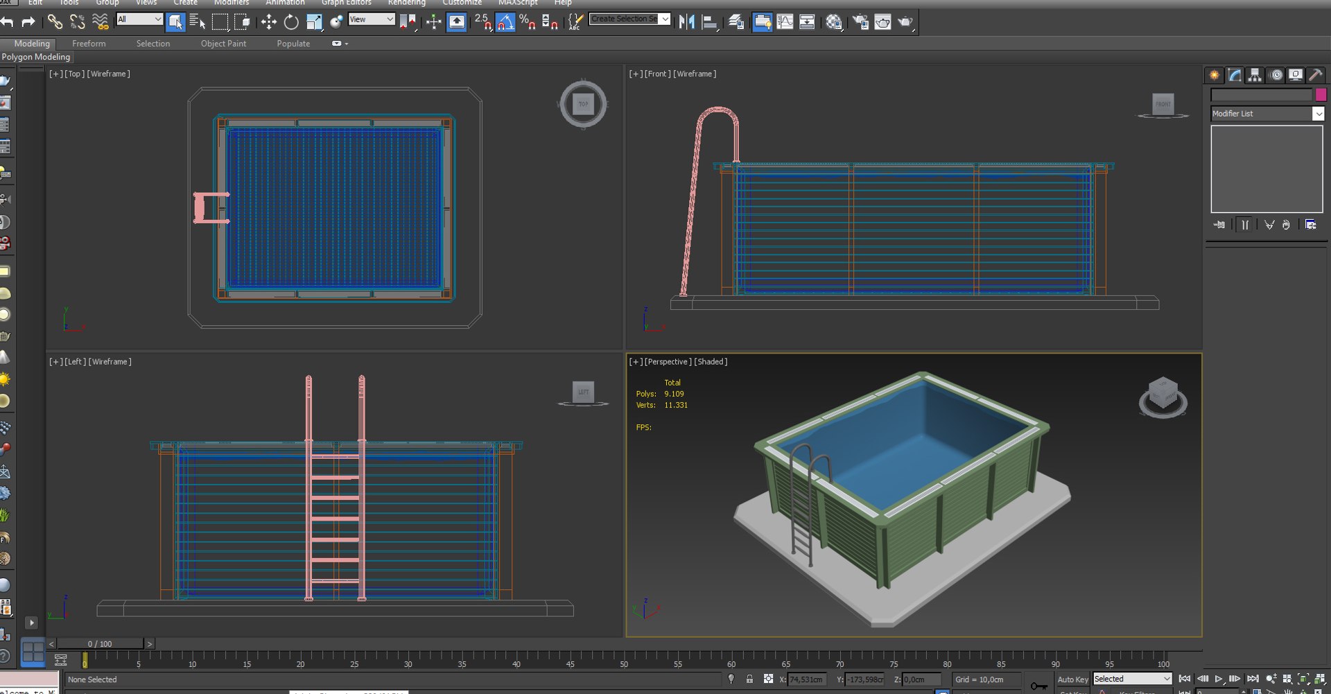 Gardens pool 3D model - TurboSquid 1326261