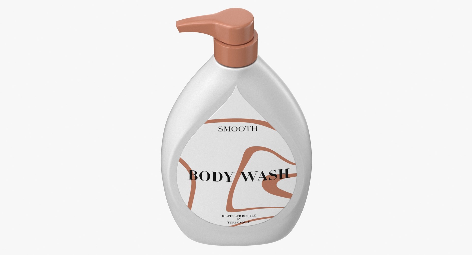 3D Body Wash Containers Type 03 Blank and Generic Label model ...