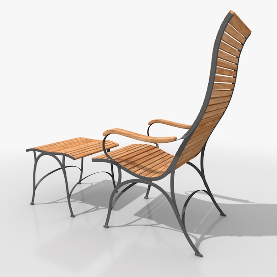 3d Model Classical Patio Furniture Scene