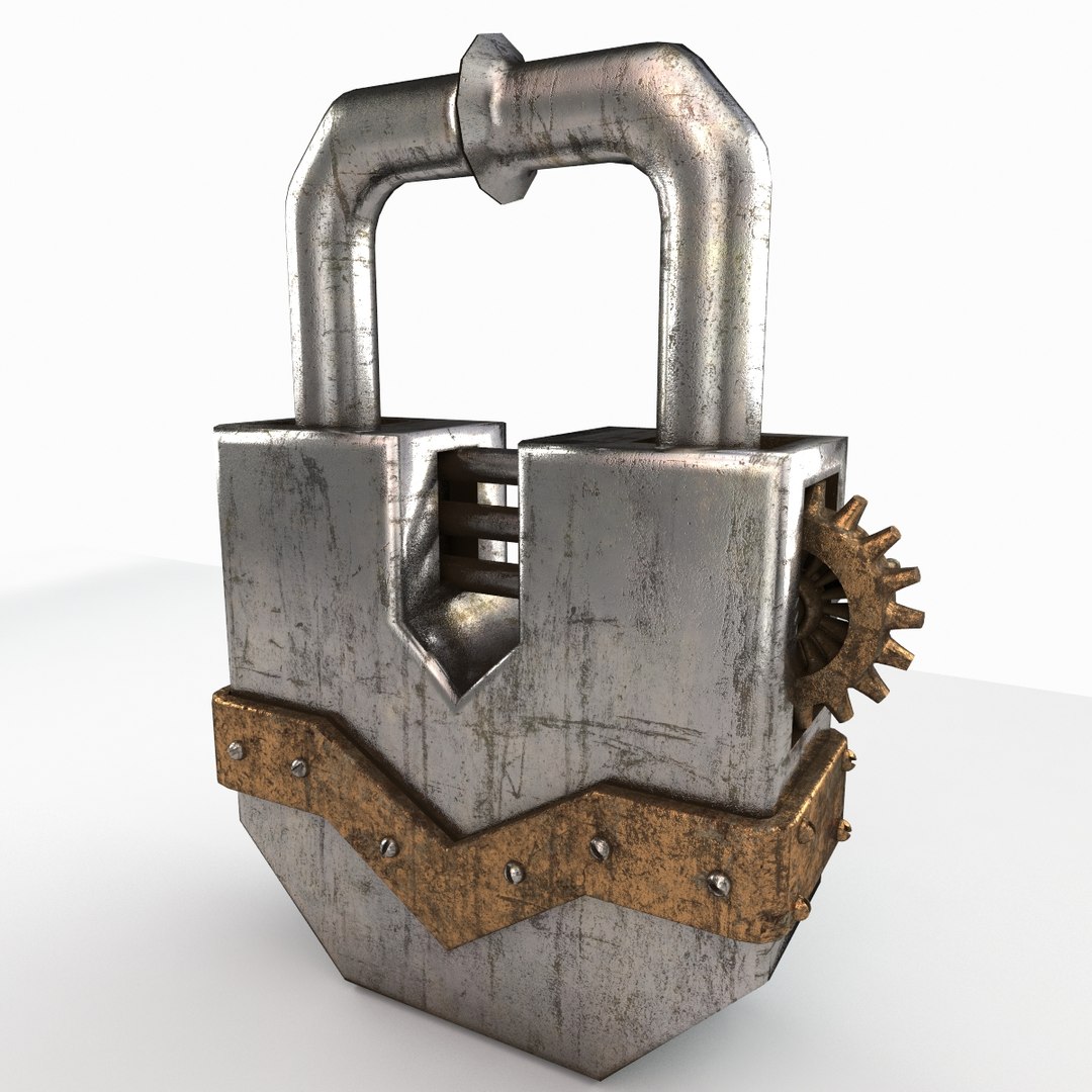 3dsmax Padlock Steampunk
