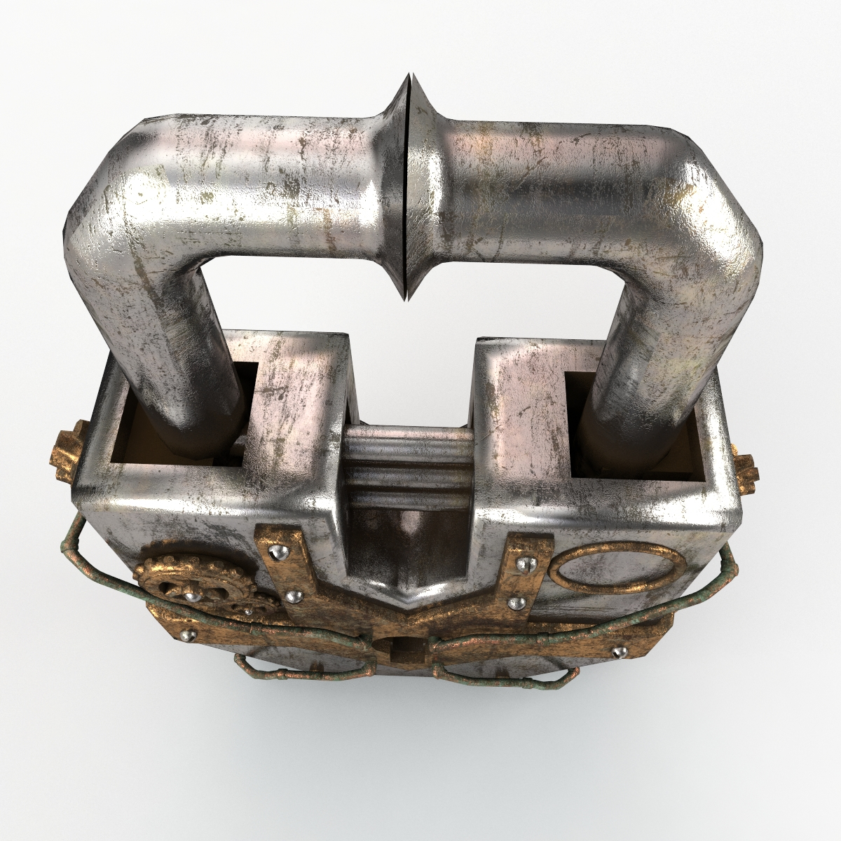 3dsmax padlock steampunk