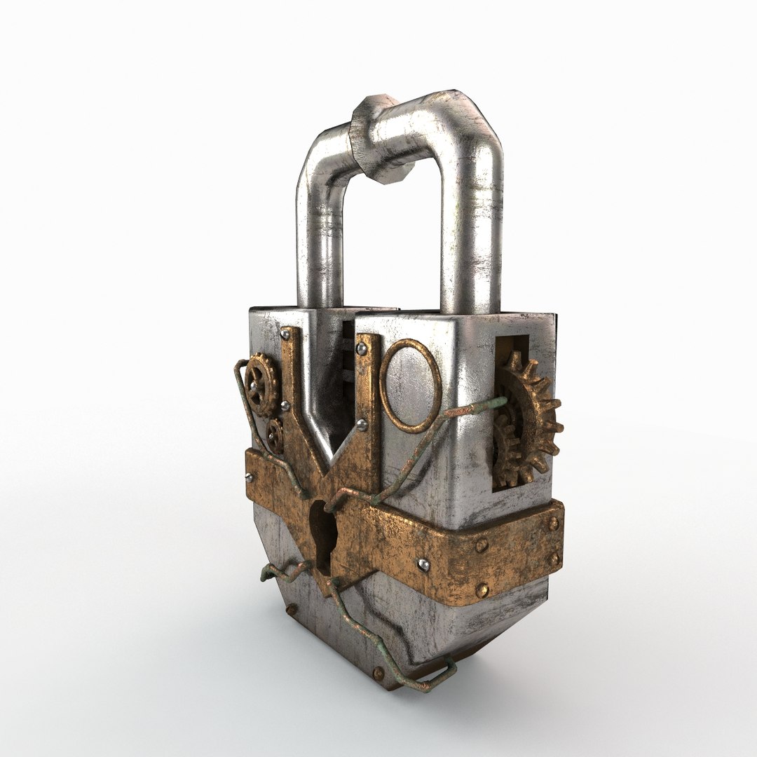 3dsmax Padlock Steampunk
