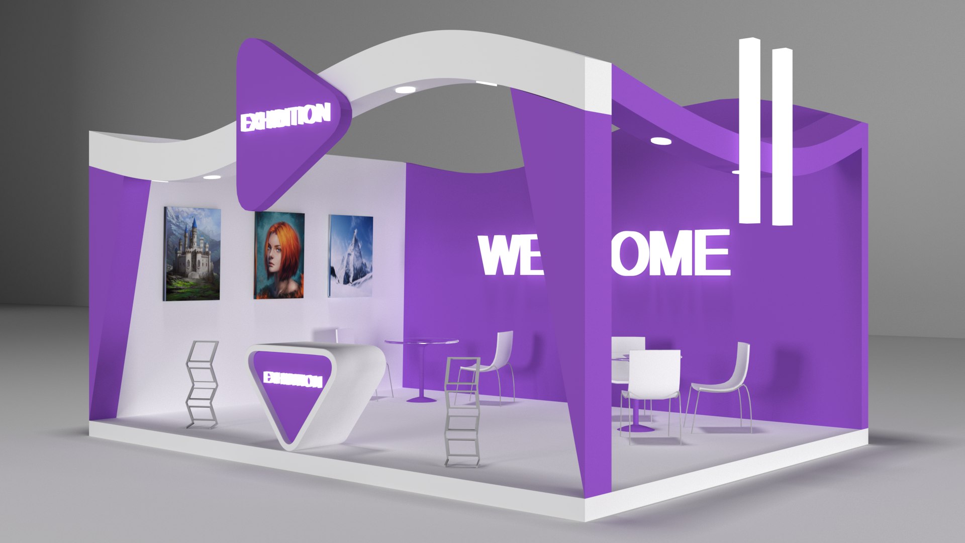 3D exhibition stall architecture interior - TurboSquid 1590336