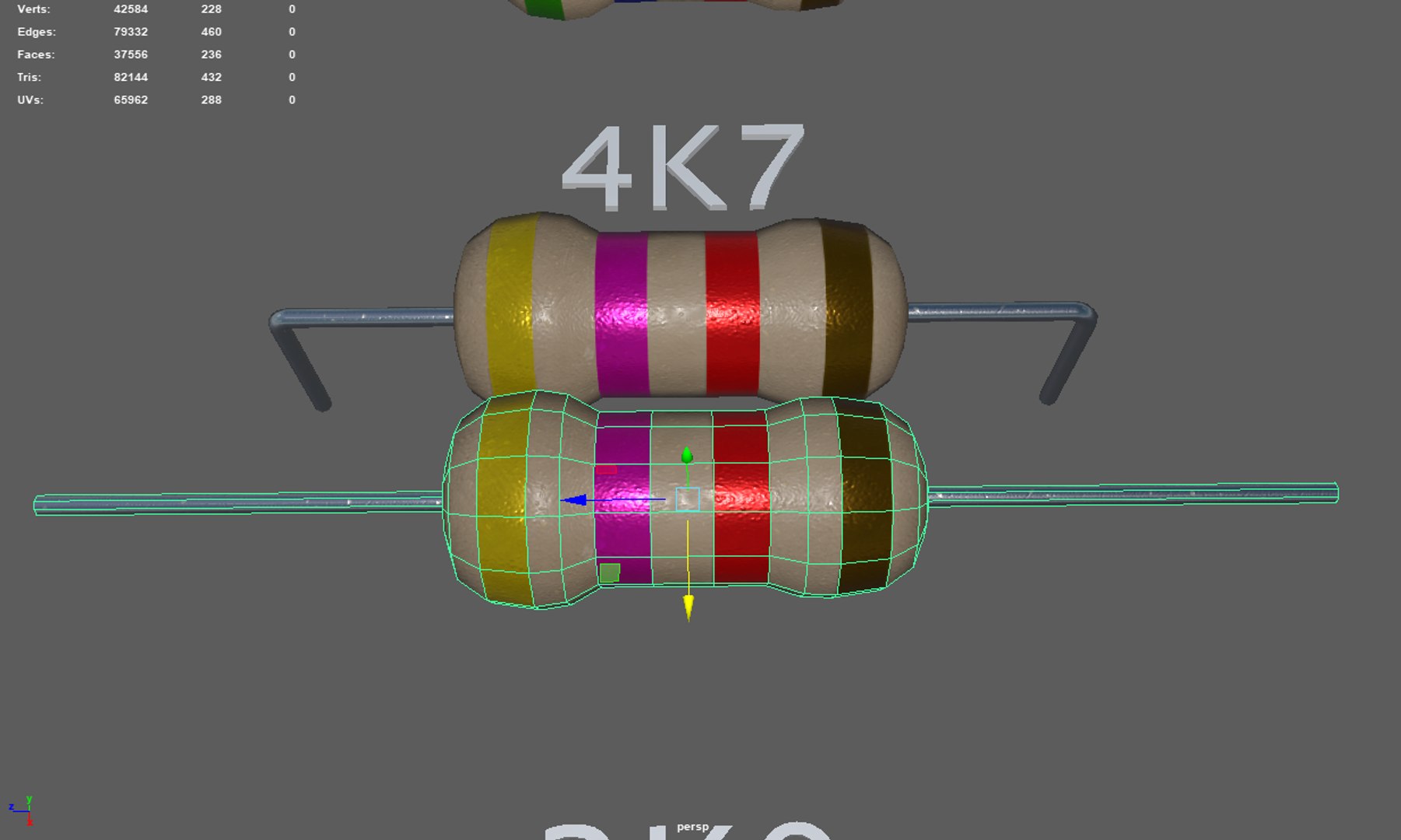 3D resistors ready - TurboSquid 1501856