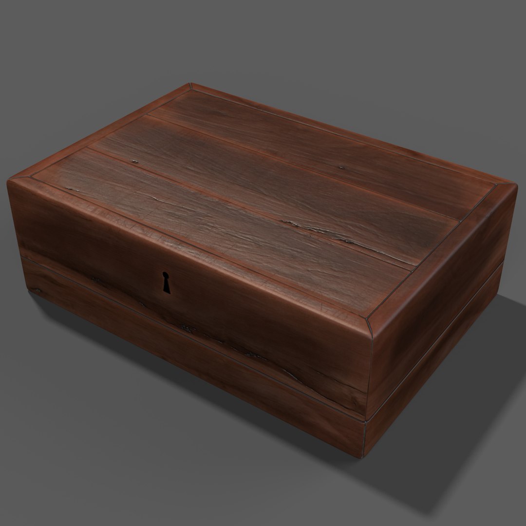 red wood box 3d model