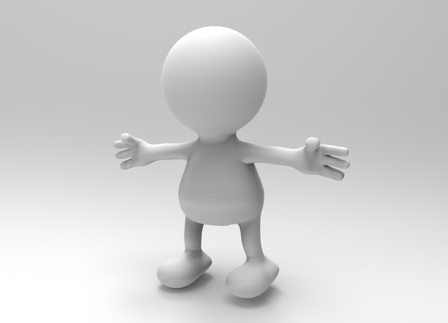 3d White Man Model