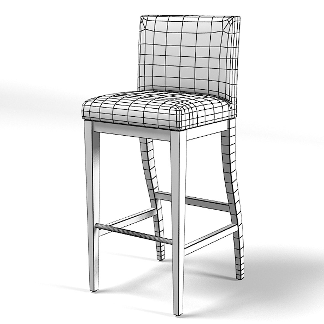3d bar stool modern model