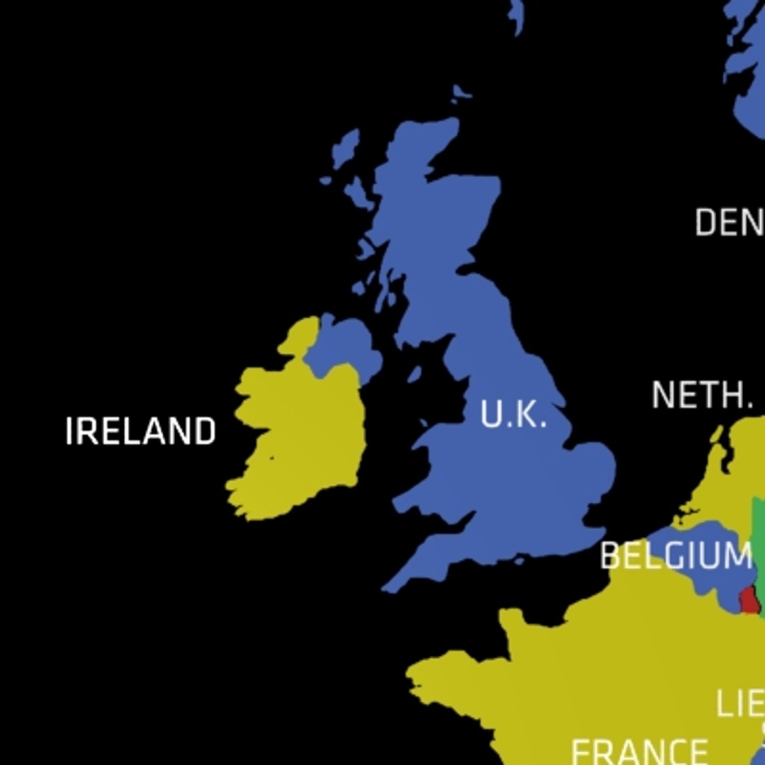 World Country Names 3d Model
