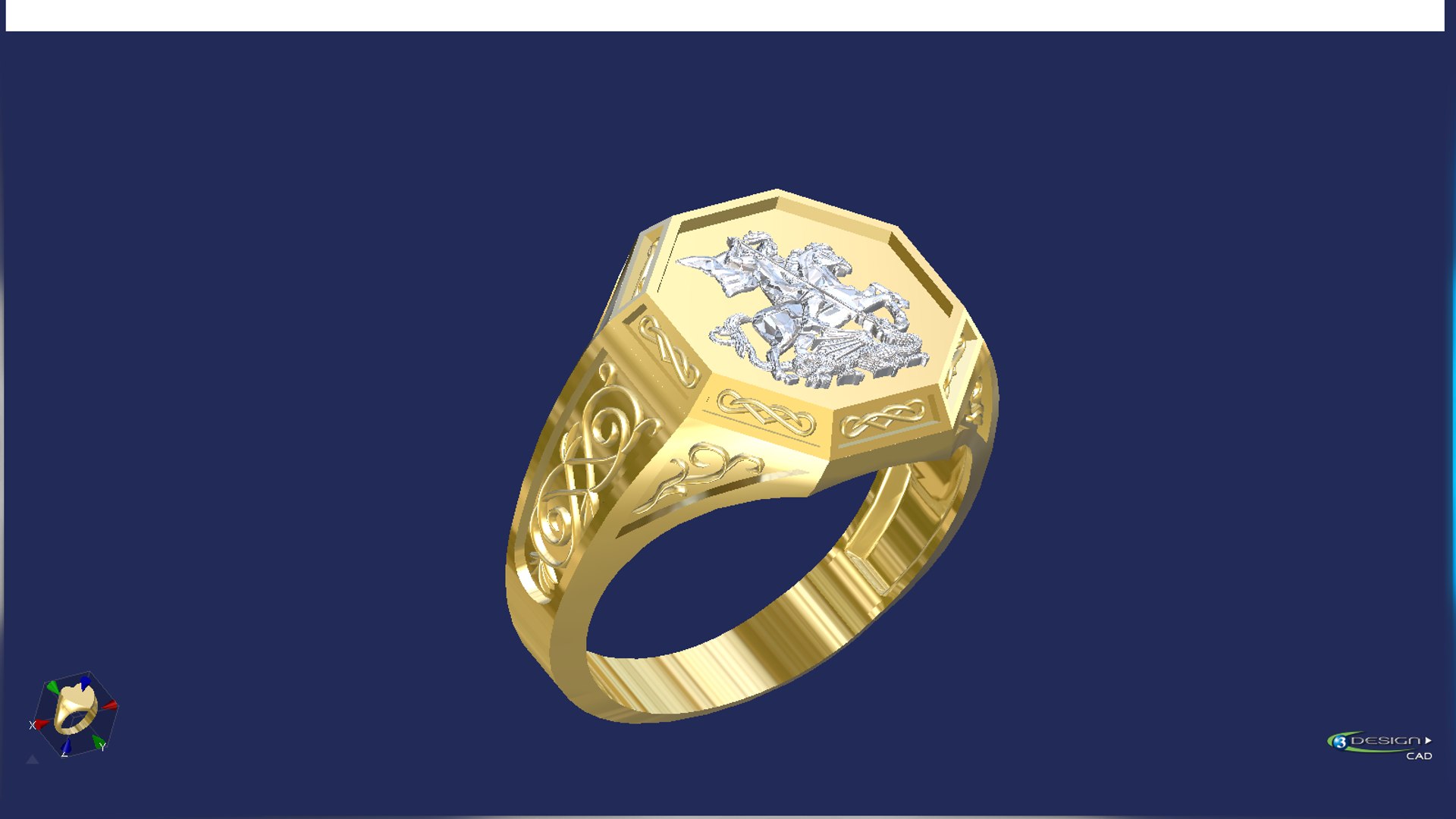 3d Saint George Ring