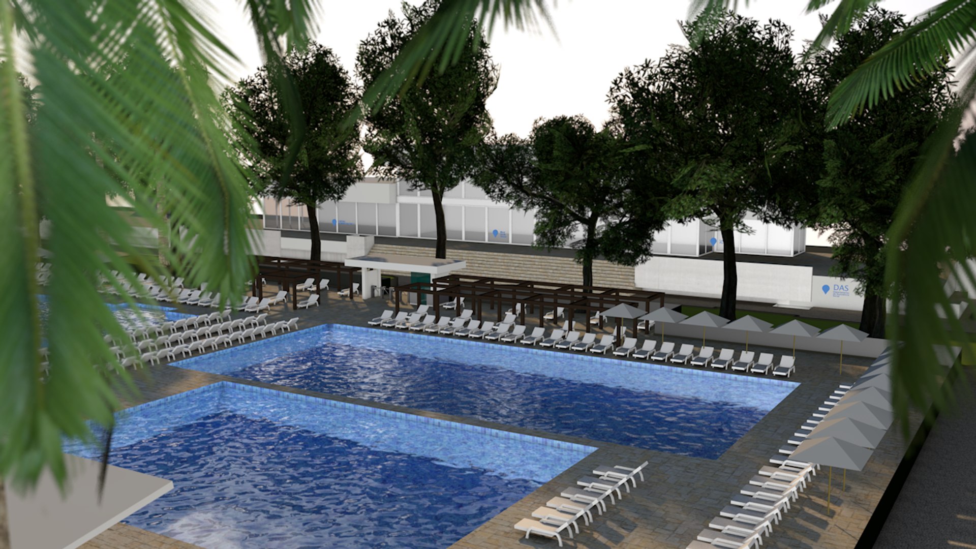 Sports Club Complex 3D Model - TurboSquid 1335941