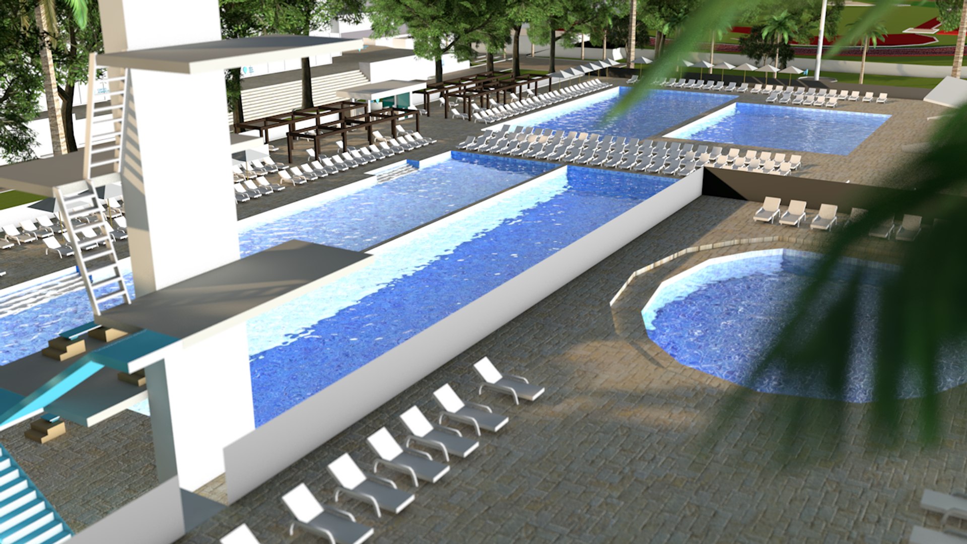 Sports Club Complex 3D Model - TurboSquid 1335941