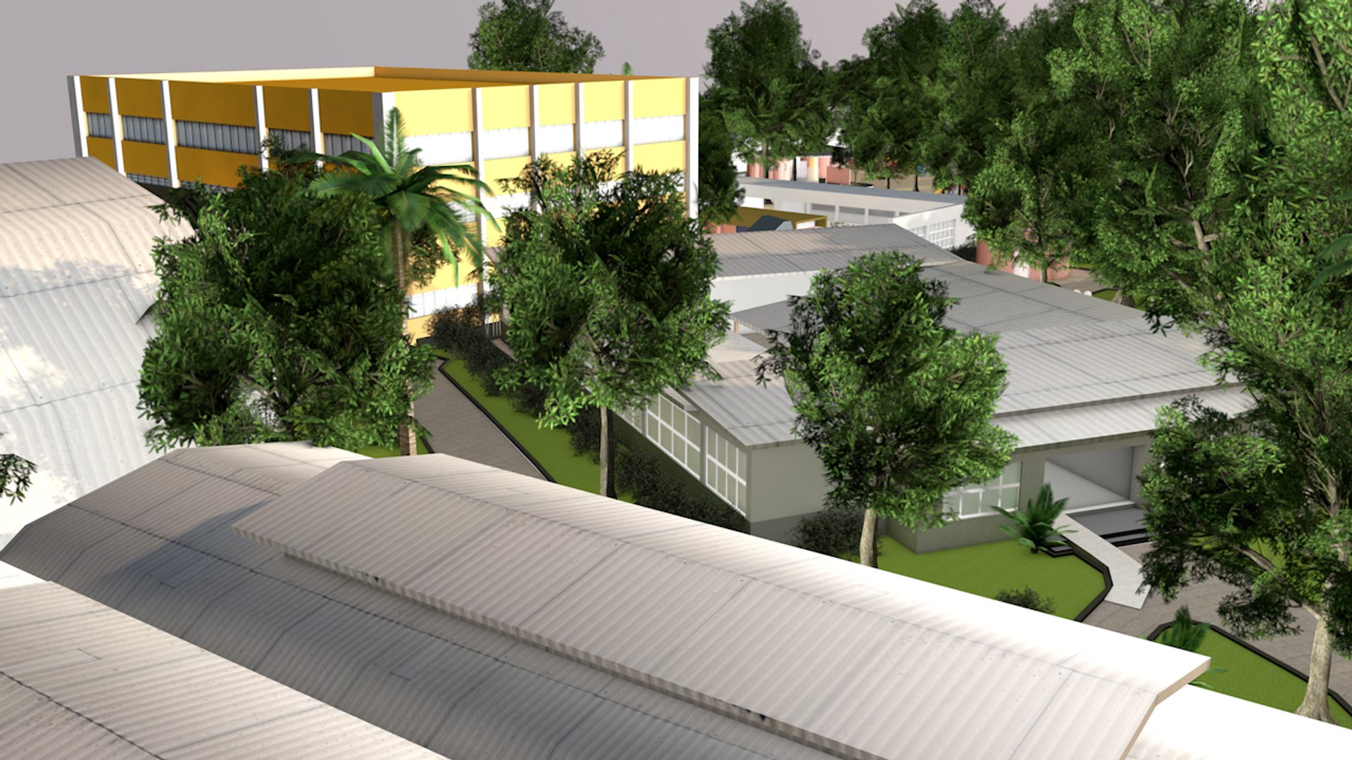 Sports Club Complex 3D Model - TurboSquid 1335941