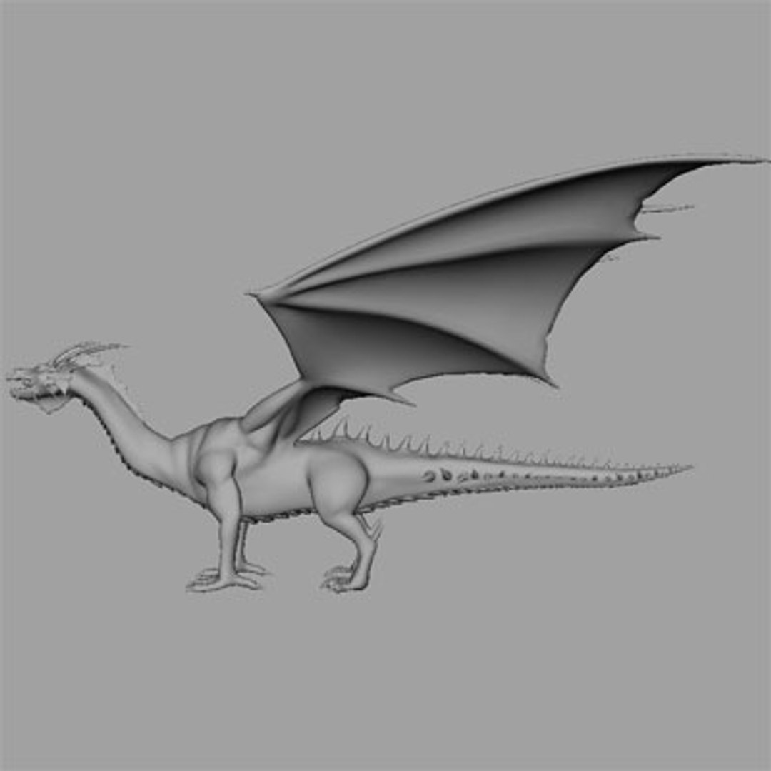 3d dragon modelled model