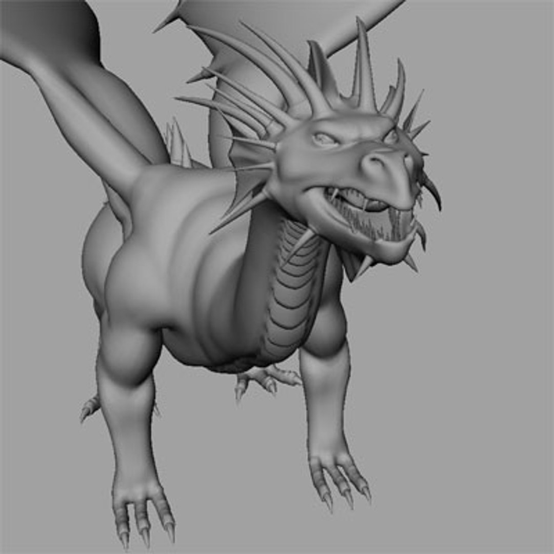 3d dragon modelled model