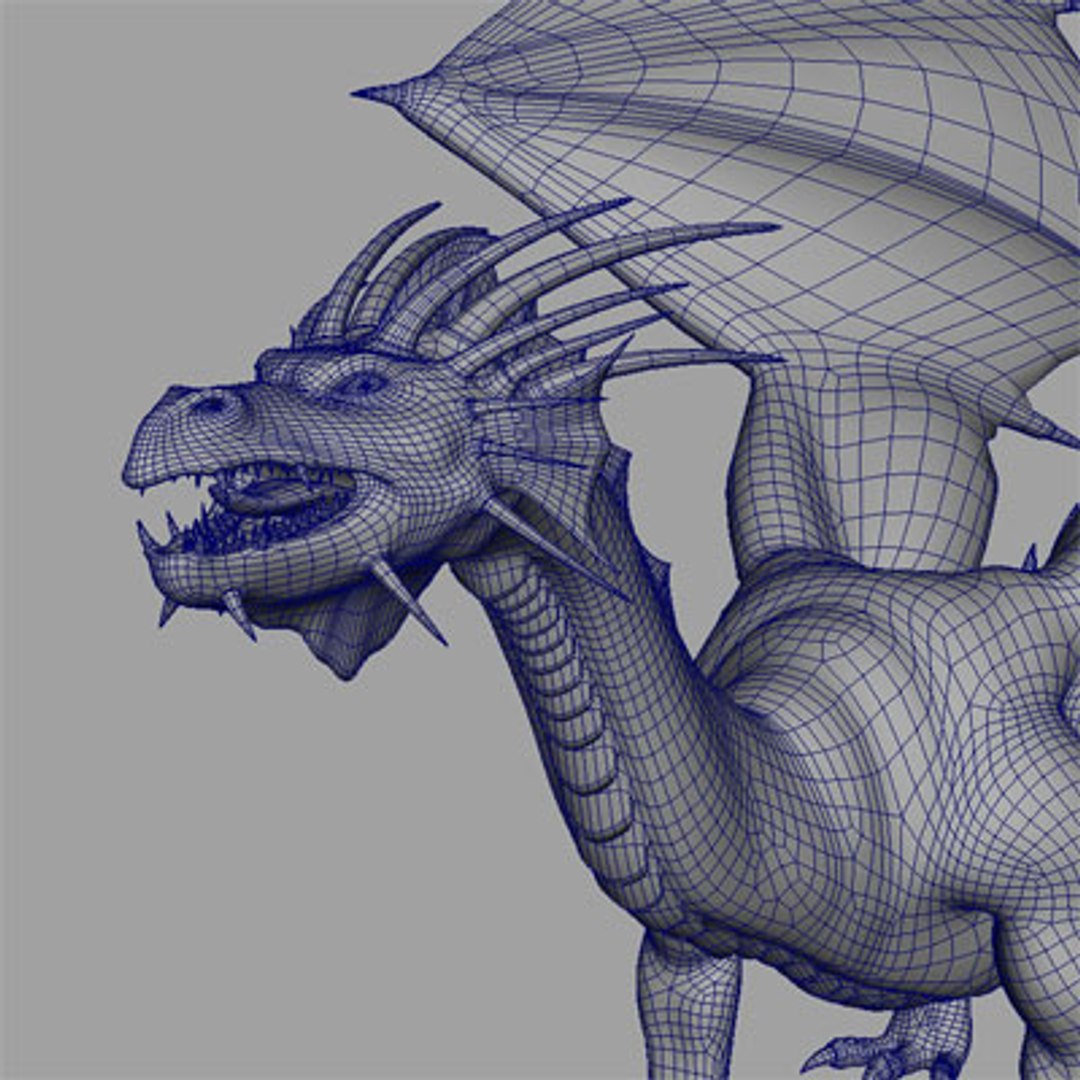3d dragon modelled model
