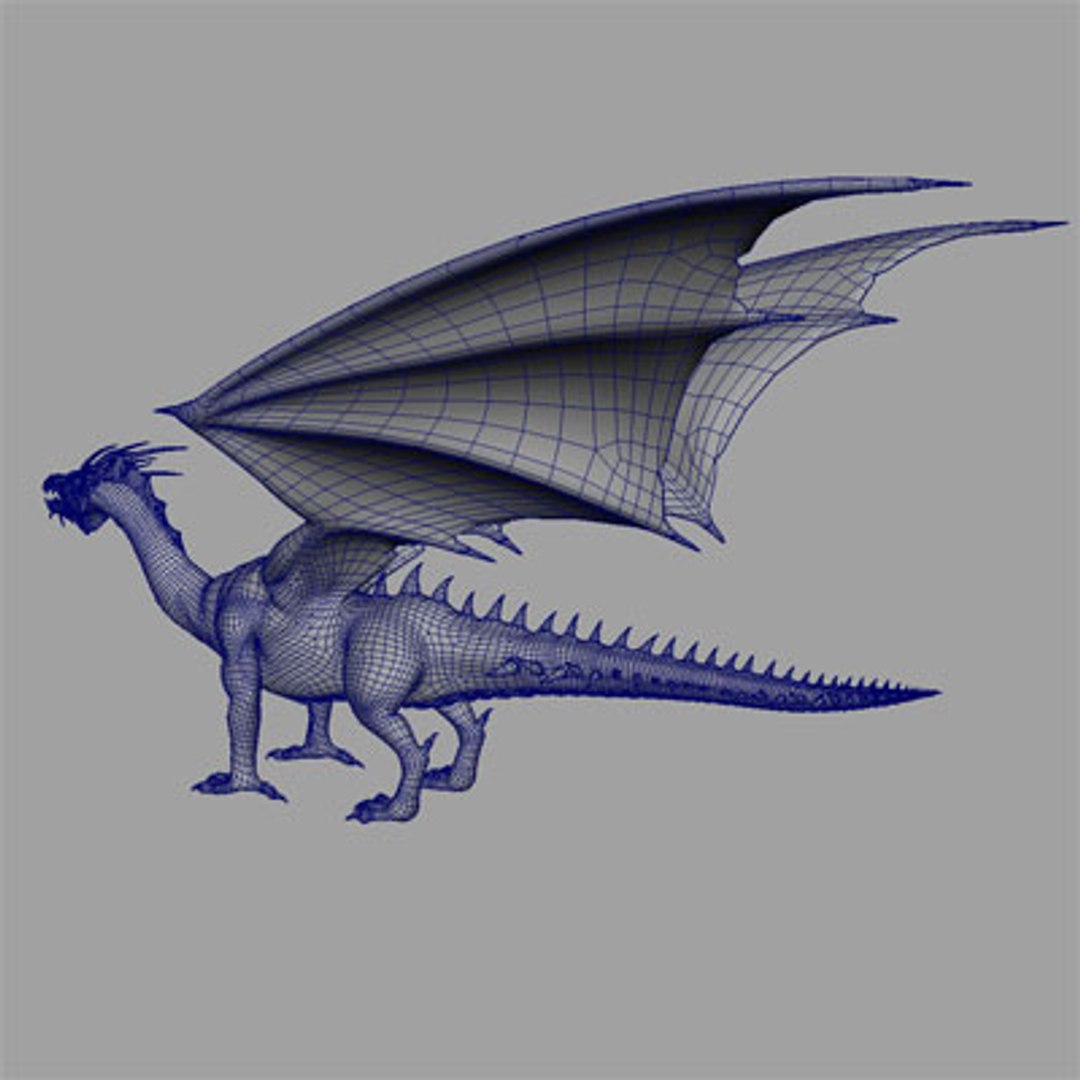 3d dragon modelled model
