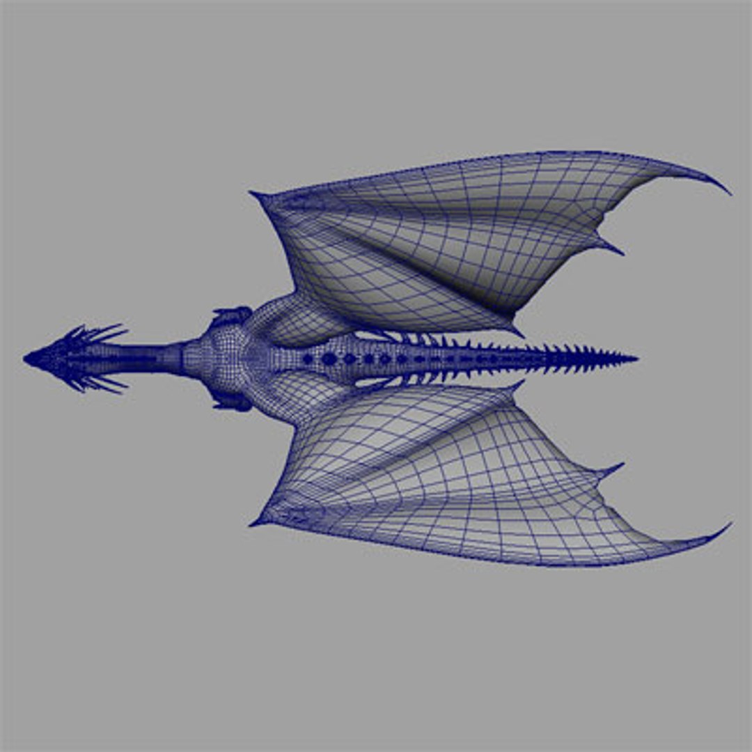 3d dragon modelled model