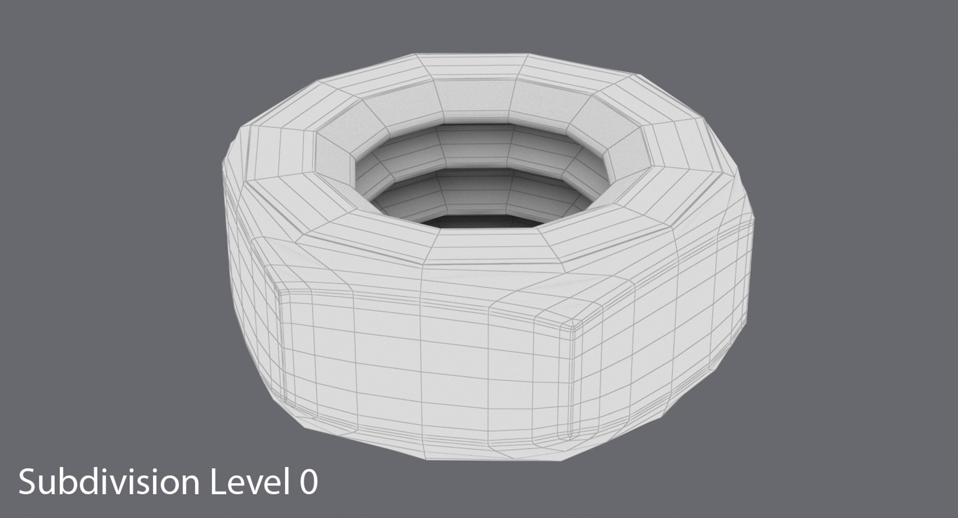 3d Hex-nut---medium