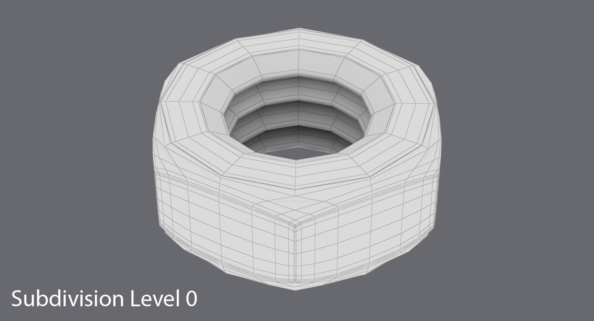 3d Hex-nut---medium