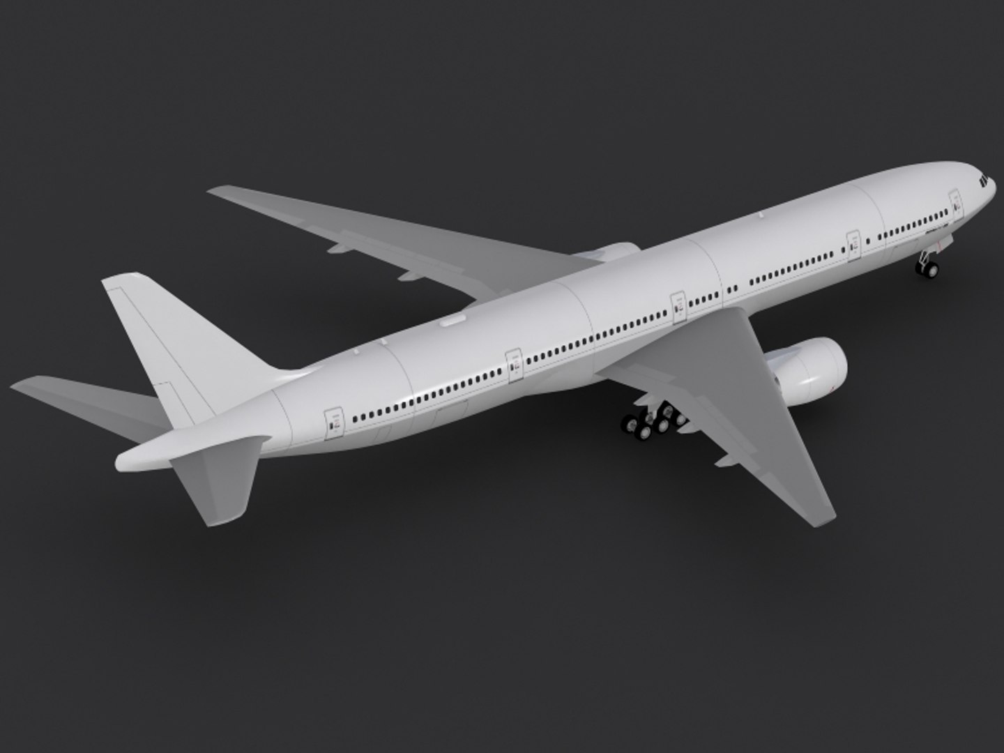 B 777 Jet Airliner 3d Model