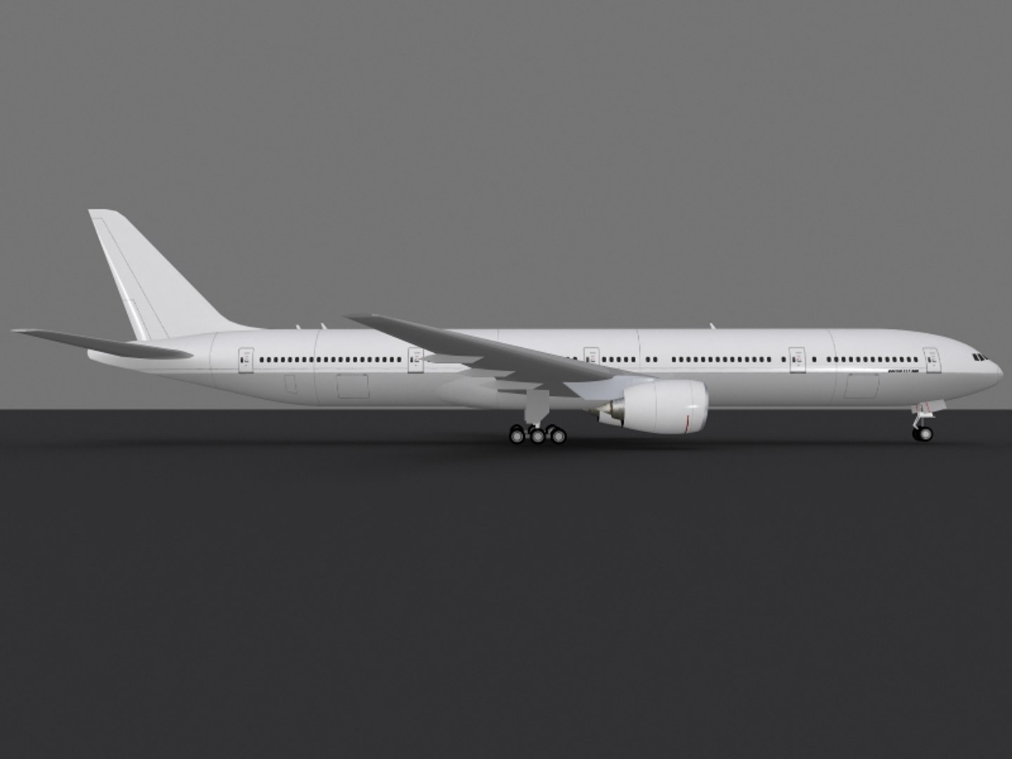 B 777 Jet Airliner 3d Model