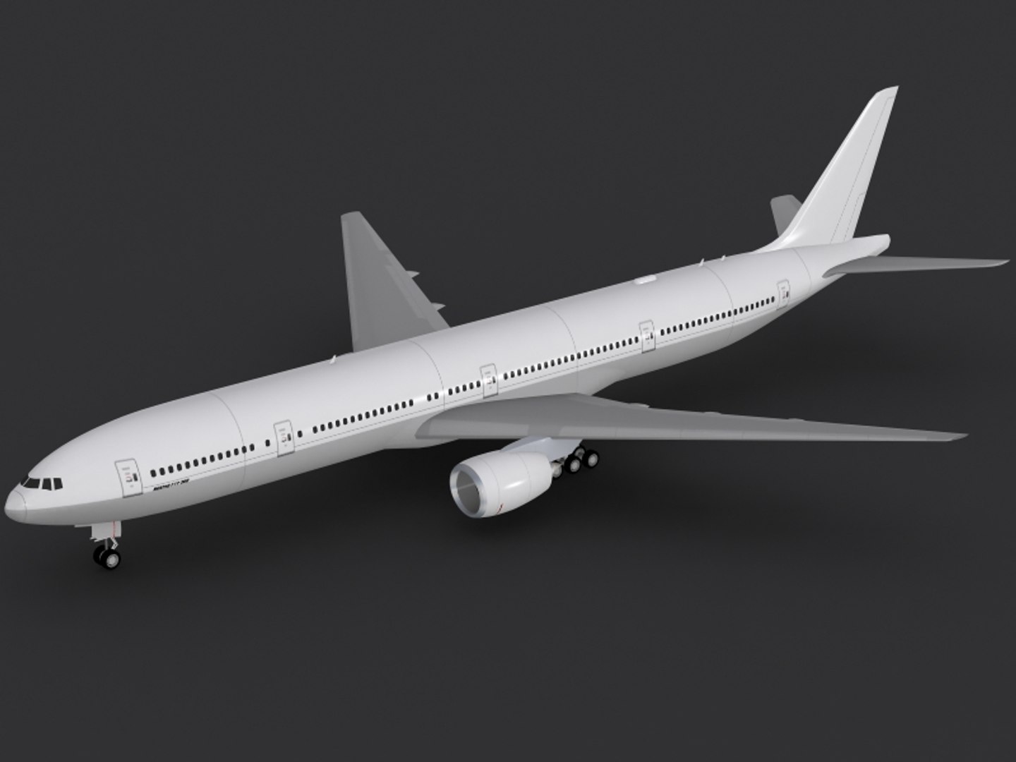 B 777 Jet Airliner 3d Model