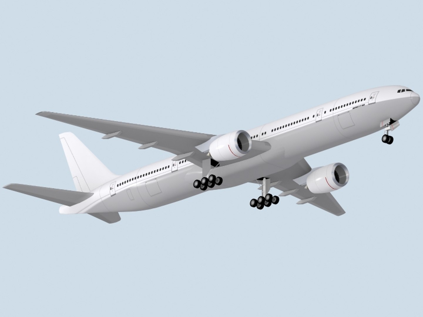 B 777 Jet Airliner 3d Model