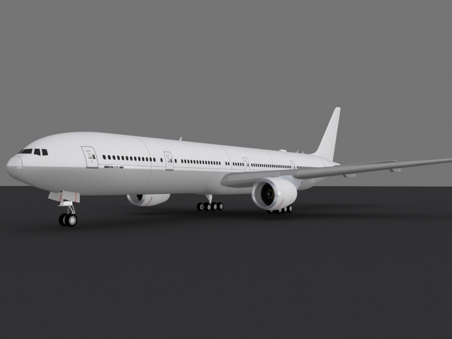 B 777 Jet Airliner 3d Model