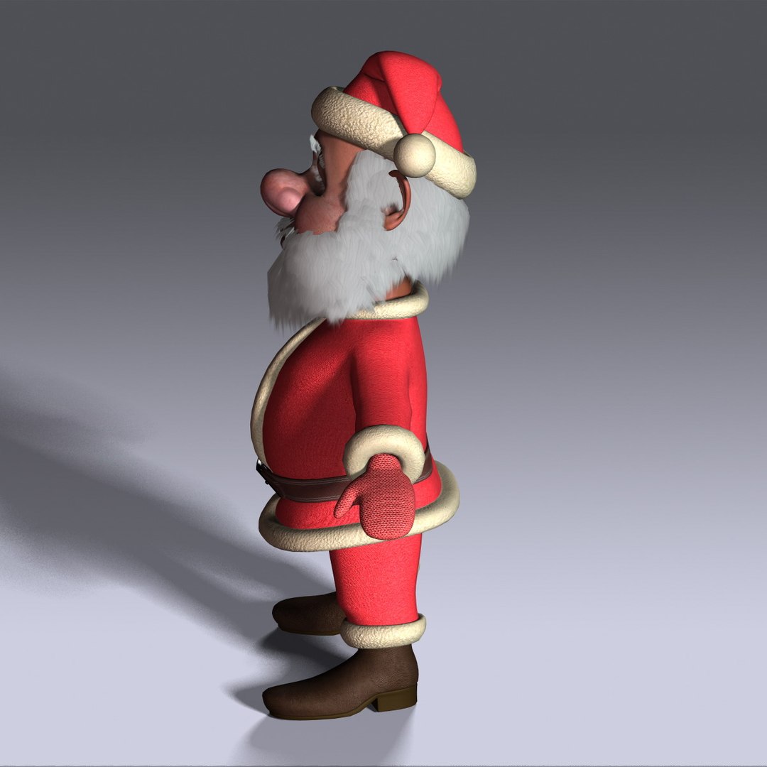 santa claus cartoon 3d model