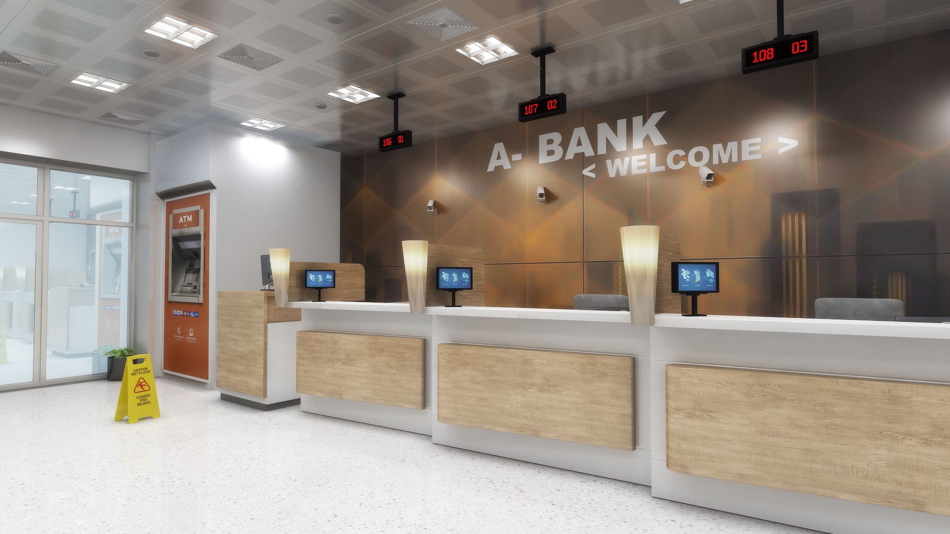 3D Model Realistic Bank Room Interior - TurboSquid 1394825