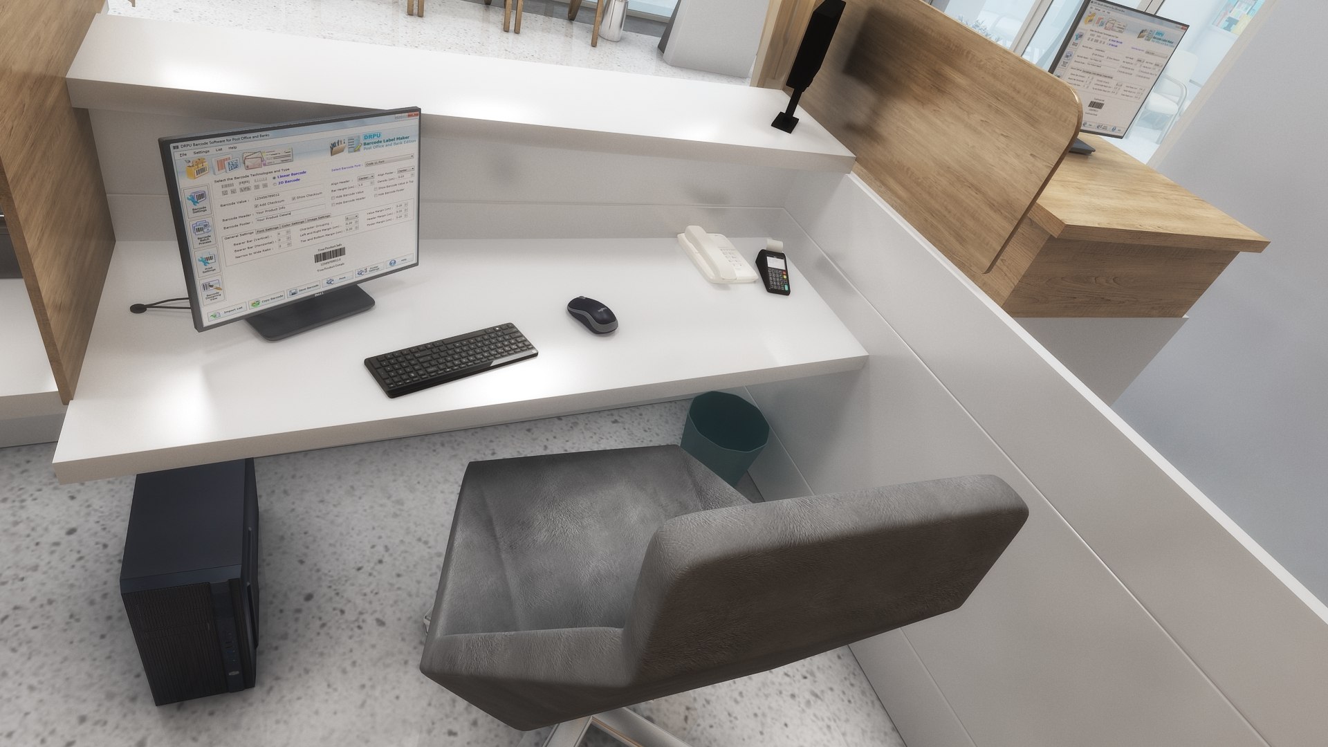 3D model realistic bank room interior - TurboSquid 1394825