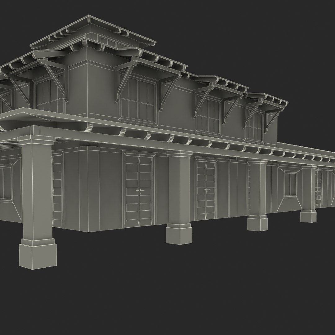 Realistic Police Dept Station 3d Max