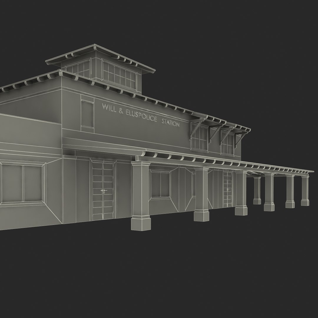 Realistic Police Dept Station 3d Max