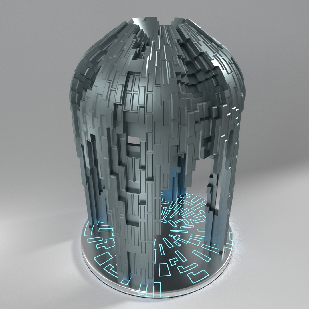 3d Model Sci Fi Small Temple